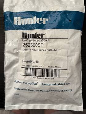HUNTER 252500SP Quanity Riser Seals